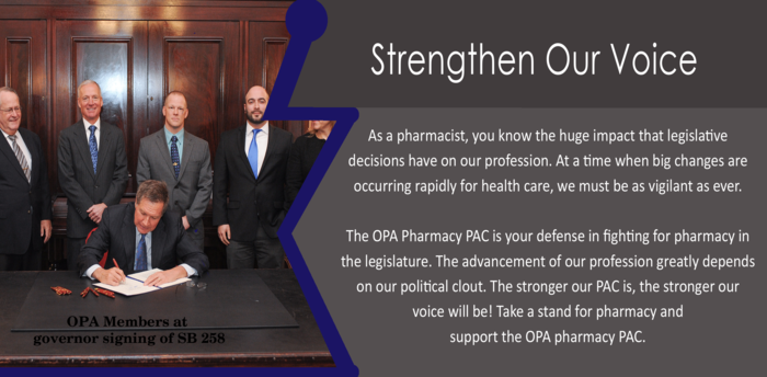 Ohio Pharmacists Association. For pharmacists, for patients, for you.